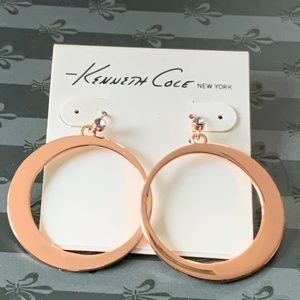 Kenneth Cole | Jewelry | Kenneth Cole Rose Gold Hoop Earrings Nwt ...